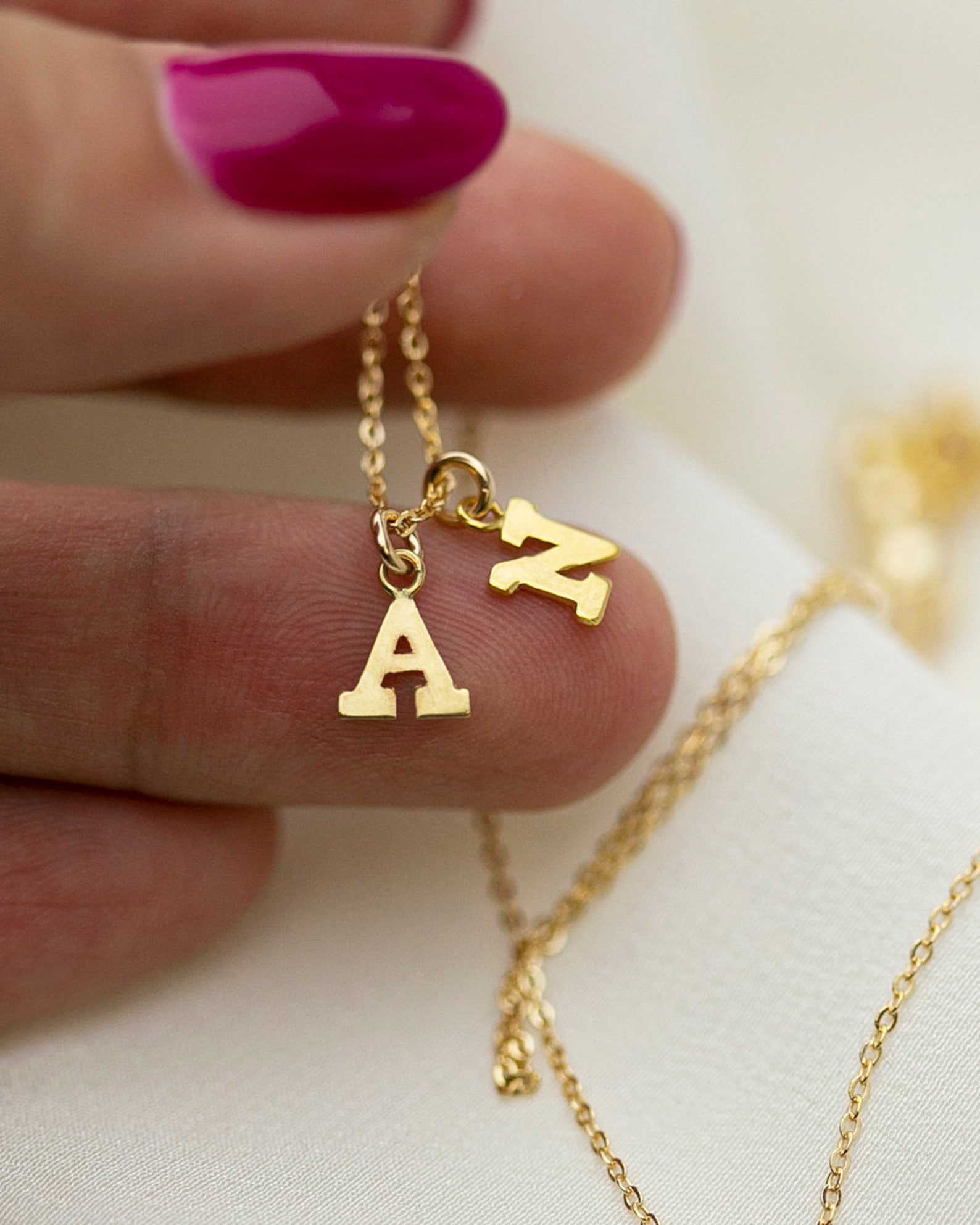 Dainty Letter Necklace | Tiny Letter Necklace | Mini Initial Necklace ...