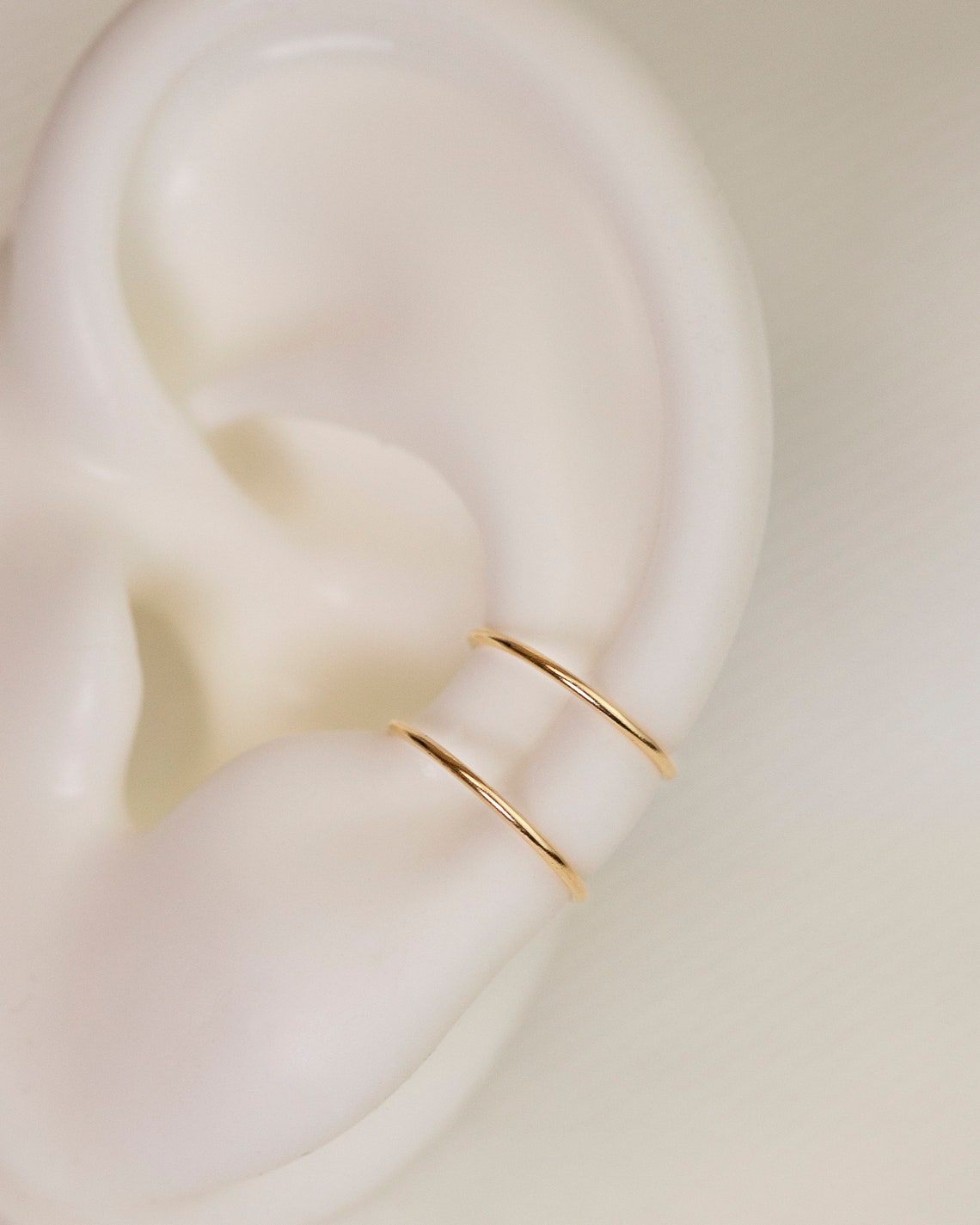 14k Solid Gold Ear Cuff No Piercing Jewelry | Trendy Ear Gold Ear Cuff ...
