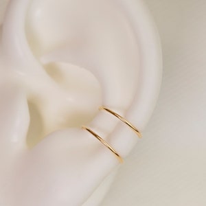 14k Solid Gold Ear Cuff No Piercing Jewelry | Trendy Ear Gold Ear Cuff | Minimalist Ear Cuff ...