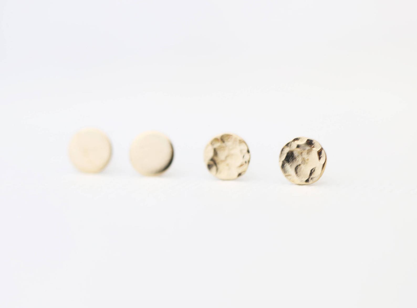 Simple Round Studs // Gold Filled Circle Stud Earrings / Everyday ...