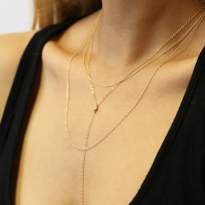 Lariat and Double Chain Layered Necklaces Set Combo - Set of 2 ...