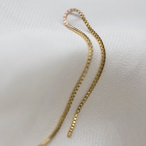 Box Chain Stud Earrings | Long Box Chain Earrings | U Shaped Earrings ...