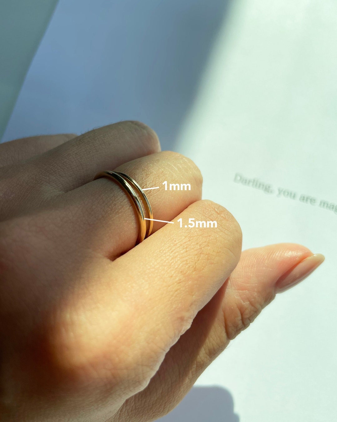 14k Gold Filled Ring, Sterling Silver Ring, Stacking Ring, Simple Gold ...