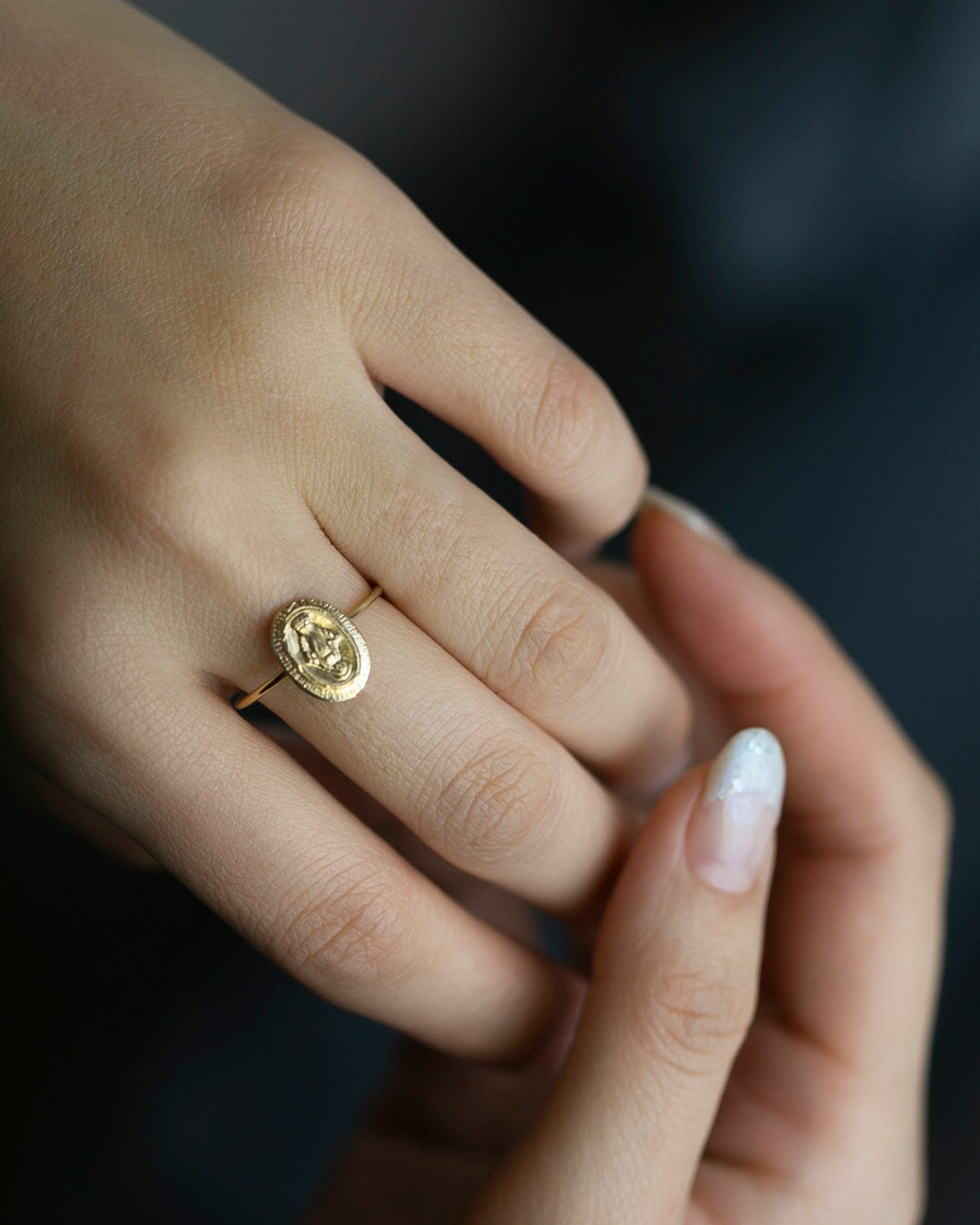 Virgin Mary Ring Religious Jewelry Mary Ring in Gold Filled and ...