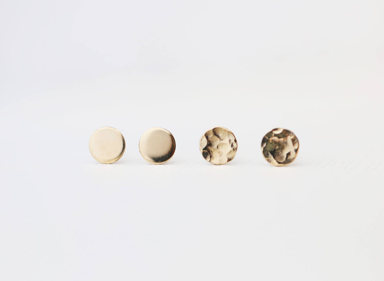 Simple Round Studs // Gold Filled Circle Stud Earrings / Everyday ...