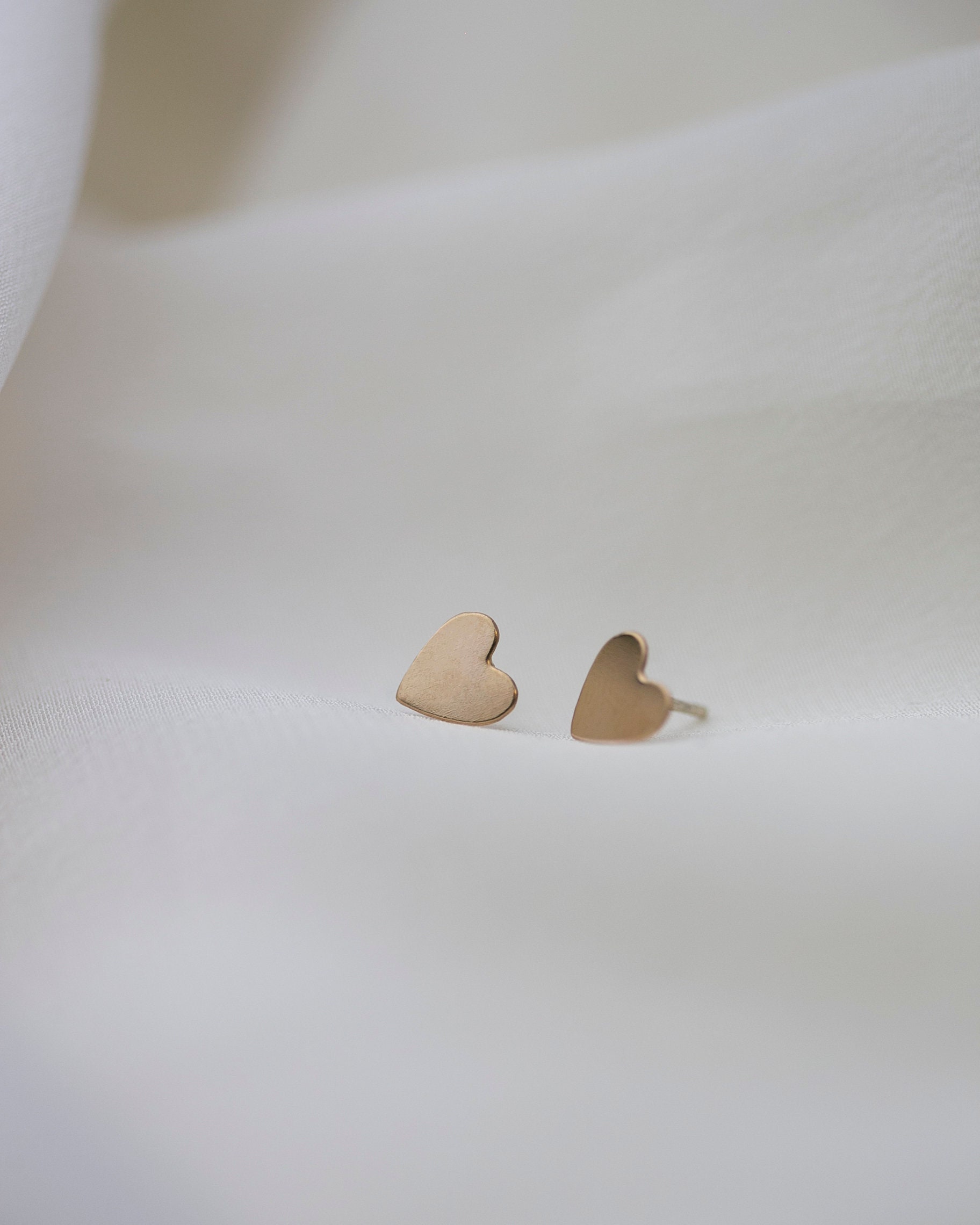 Gold Heart earrings Gold filled heart earrings// dainty and | Etsy