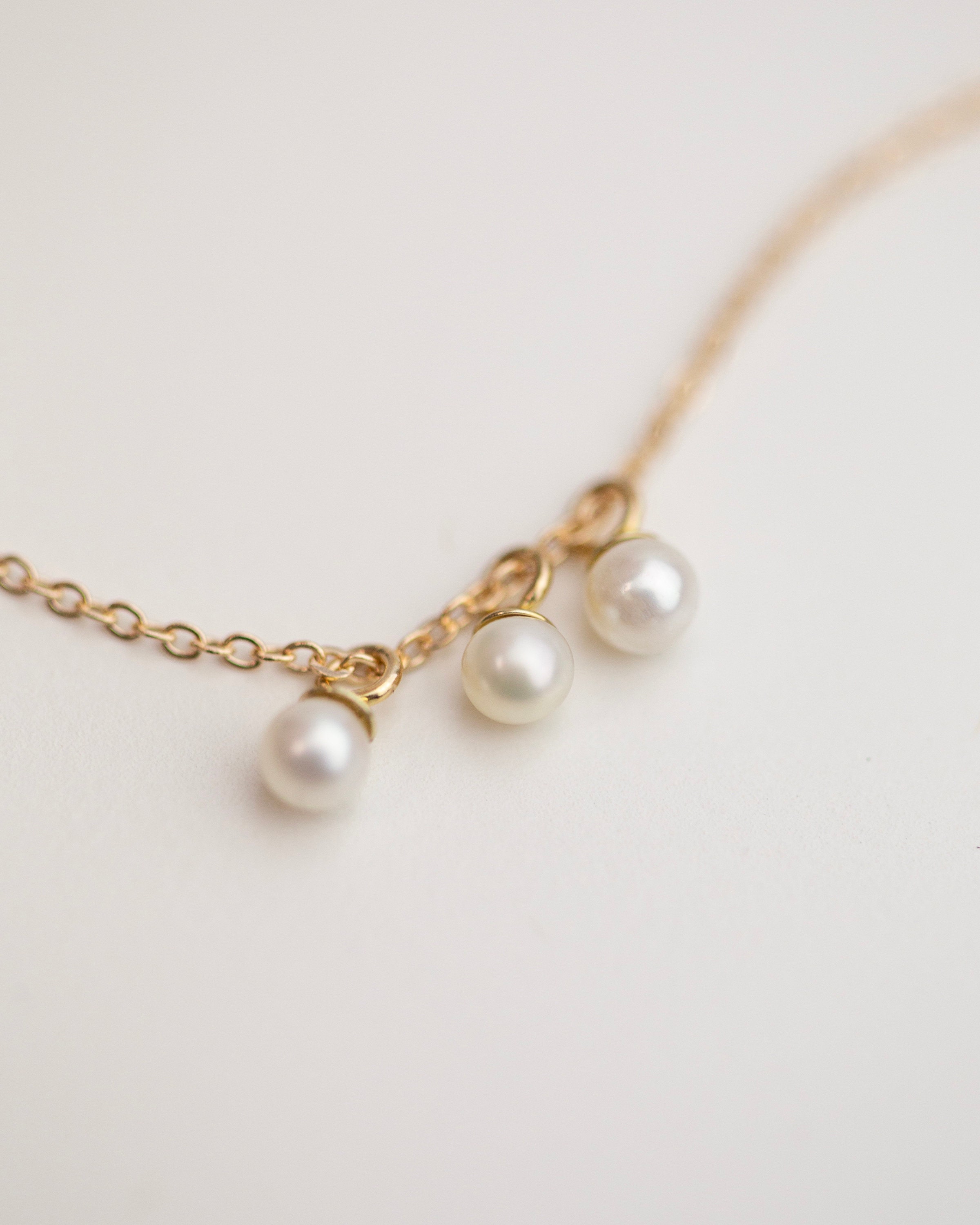Mini Pearl Pendant Necklace | 14k Gold Dainty Pearl Necklace | Simple ...