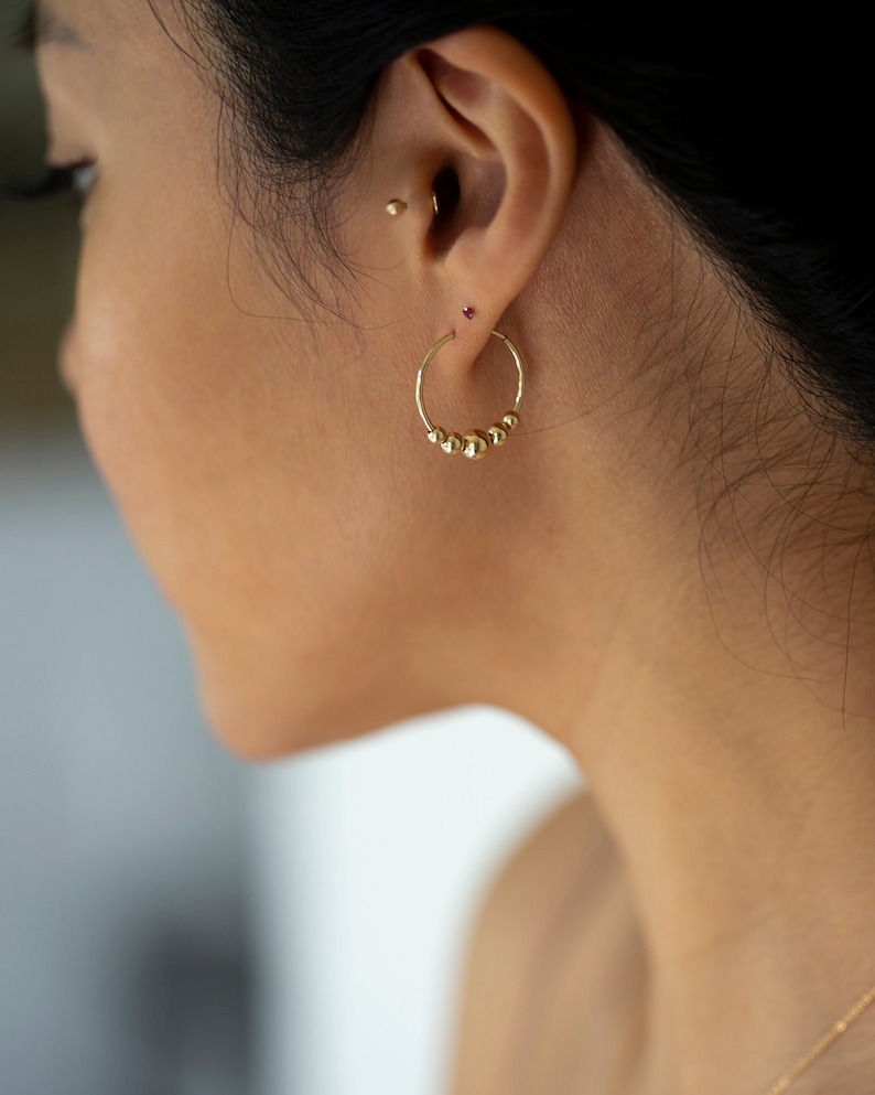 Ear Stud for Cartilage With Flat Back 18G Tiny Minimalist - Etsy