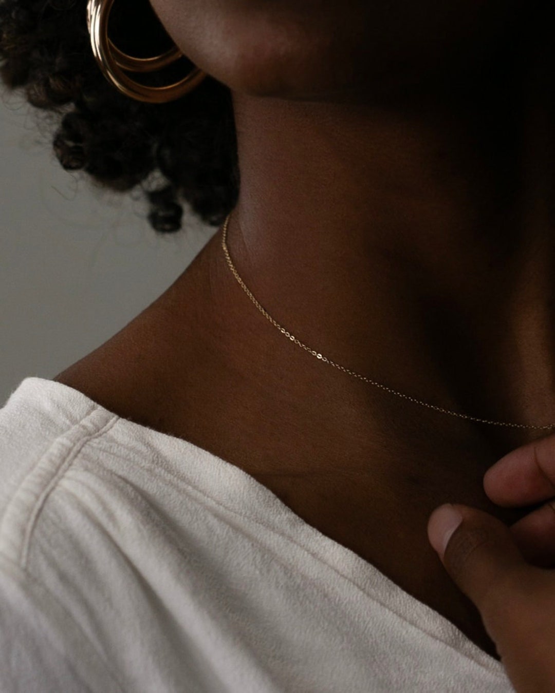 Super Dainty Chain Necklace / Dainty Chain Necklace / 14k Gold Fill ...