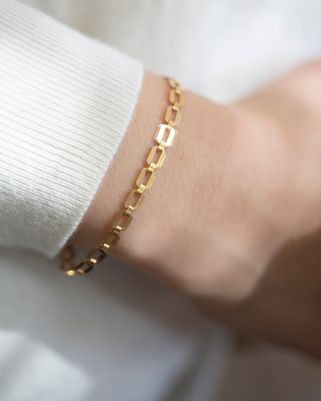 Gold Bold Chain Bracelet / Long and Short Chain Bracelet - Etsy