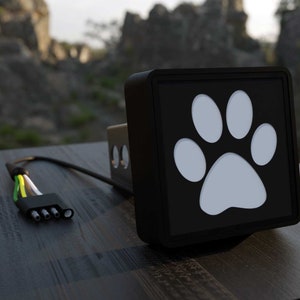 Paw Print LED Hitch Cover - Third Brake Light - Etsy