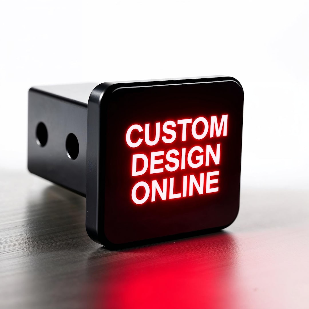 Design Your Own Custom LED Hitch Cover - Brake Light - Online - Etsy