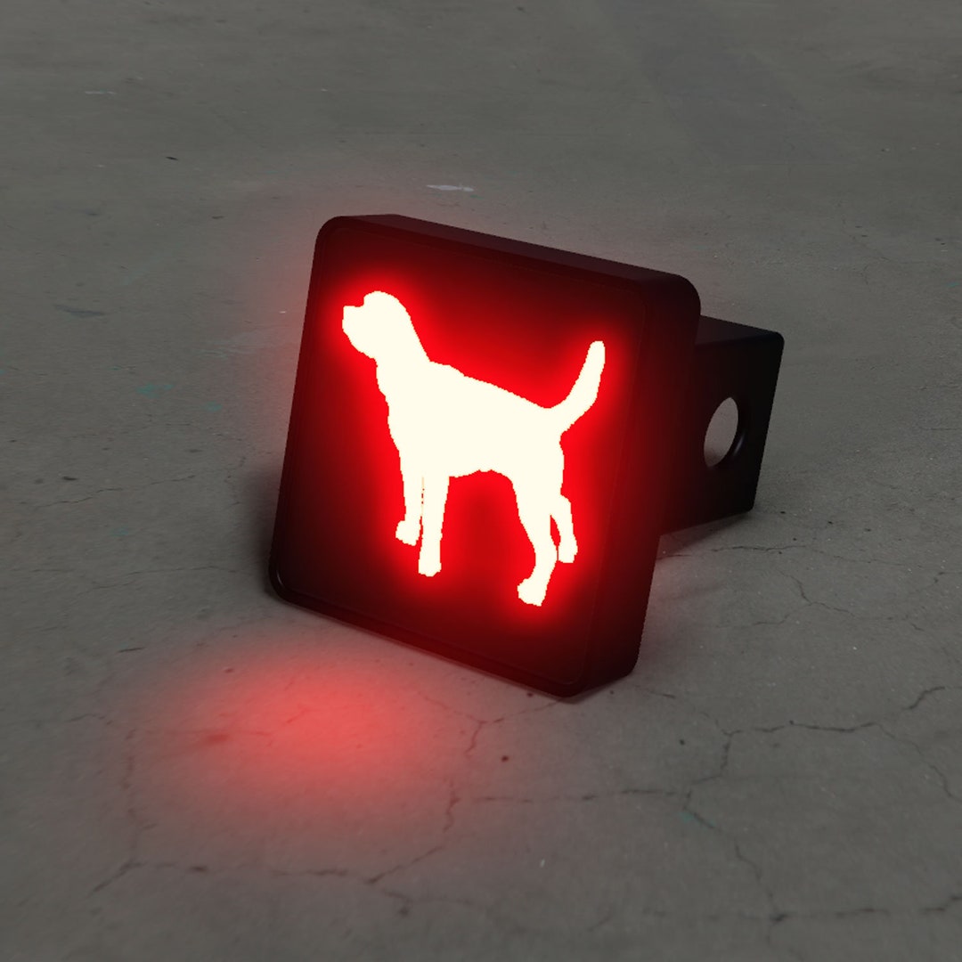 Beagle Silhouette LED Hitch Cover - Brake Light - Etsy
