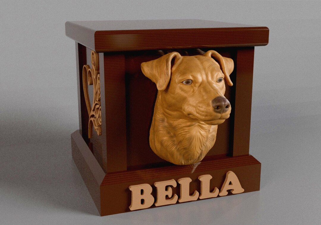 Custom Pet Memorial Urn With 3D Sculpted Pet Model Handcrafted in ...