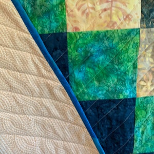 Earth Quilt-handmade-suble Earth Elements Colors-lap Patchwork Quilt ...