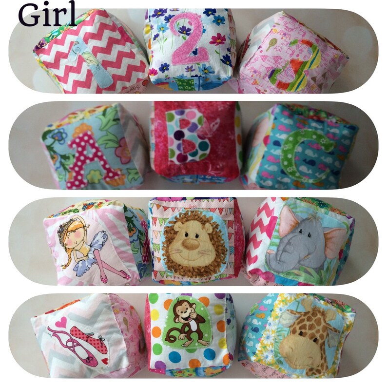 Handmade Fabric Blocks ABC 123 Soft Stuffed 5 Inch Baby - Etsy