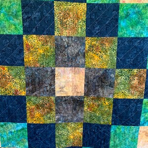 Earth Quilt-handmade-suble Earth Elements Colors-lap Patchwork Quilt ...