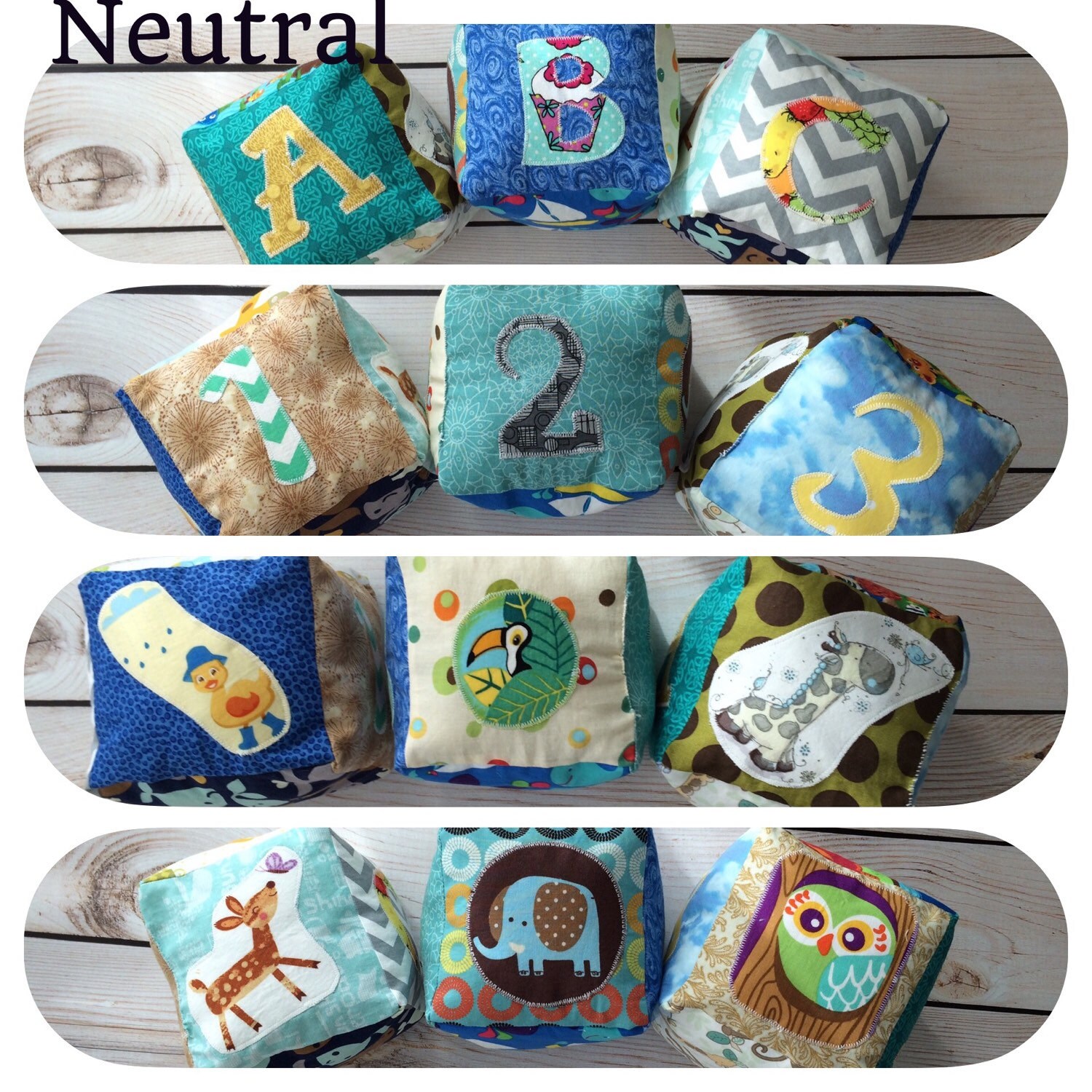 Handmade fabric blocks ABC 123 soft stuffed 4.5-5 inch | Etsy