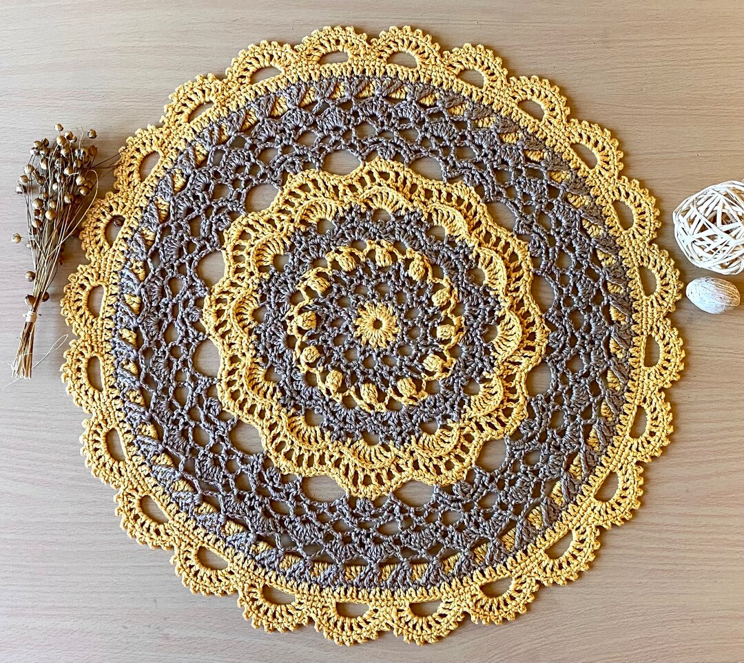 Crochet Doilies Crochet Doily Coffee Table Decor Hand Crochet Doilies ...