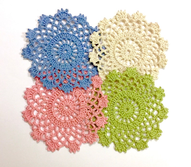Crochet Doilies Crochet Doily Crochet Mini Doilies Coffee Table Decor ...