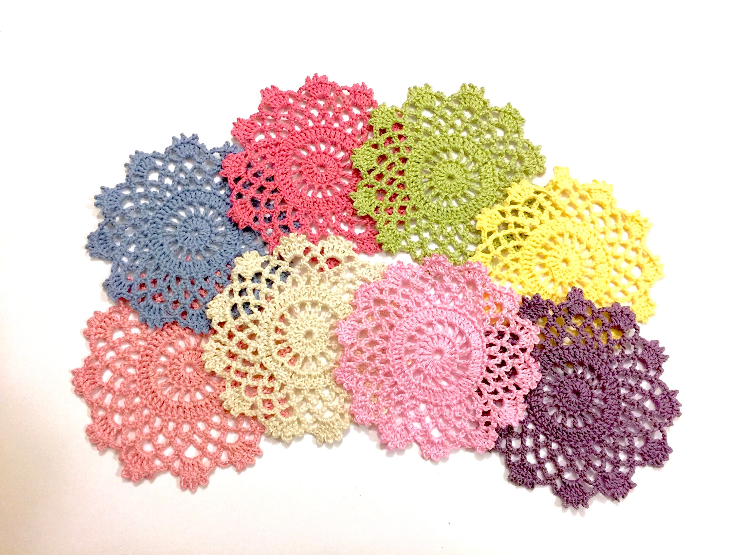 Crochet Doilies Crochet Doily Crochet Mini Doilies Coffee Table Decor ...