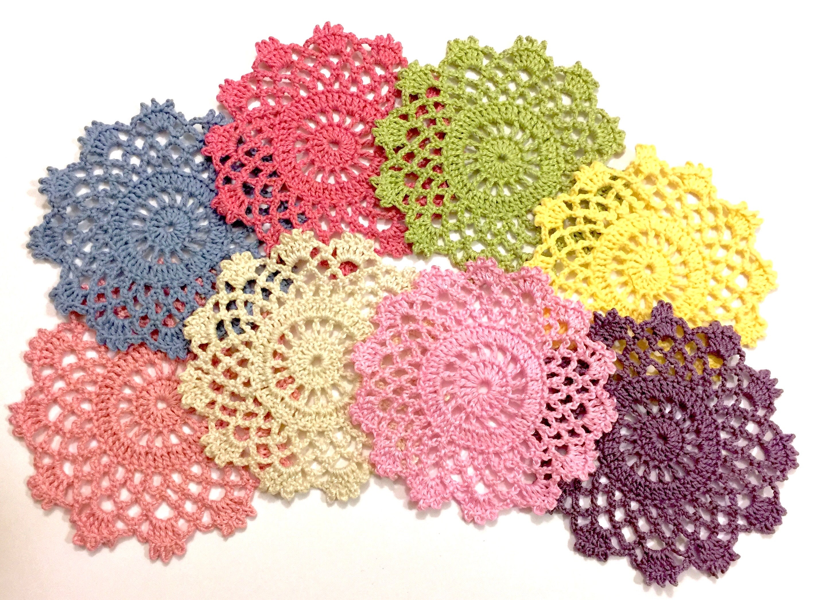 Crochet Doilies Crochet Doily Crochet Mini Doilies Coffee Table Decor ...