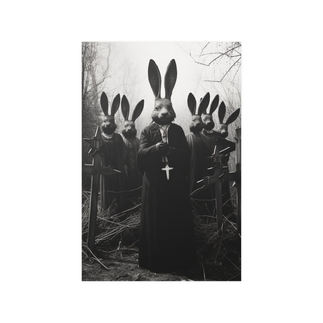 Rabbit Cult Priest of the Woods, Vintage Photography, Art Poster Print ...