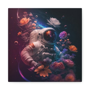 Astronaut Art Canvas Print Space Wall Art Galaxy Wall Art - Etsy