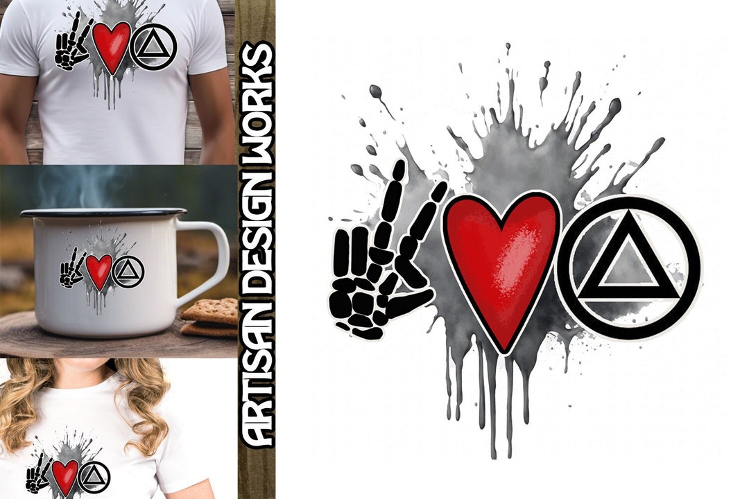 Peace Love Recovery Sublimation| Sober Sublimation | Recovery Gift ...