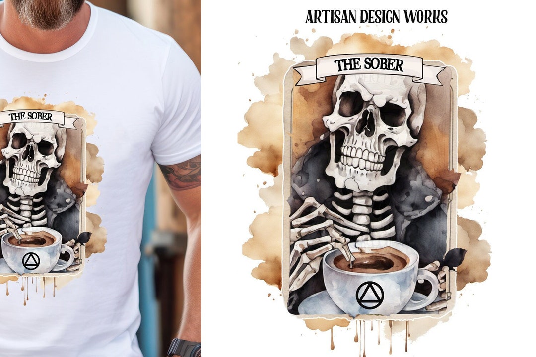 The Sober Tarot Card Sublimation| Tarot Card Sublimation | Skeleton ...