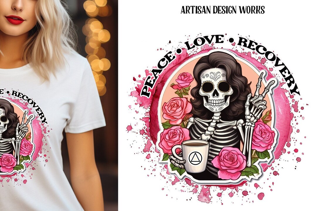 Peace Love Recovery 2 Sublimation| Sober Sublimation | Recovery Gift ...