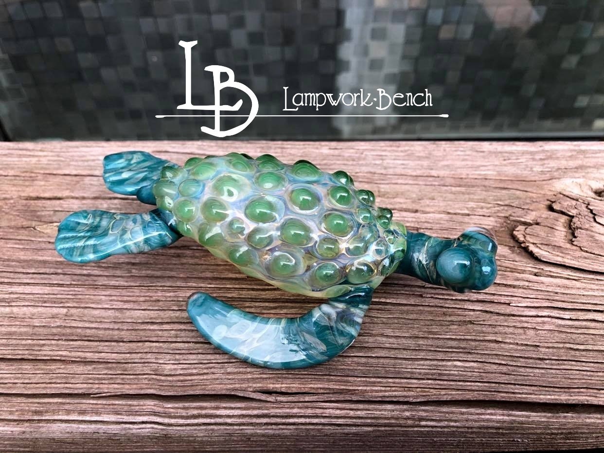 Art & Collectibles Glass Sculptures & Figurines Glass turtle Glass ...