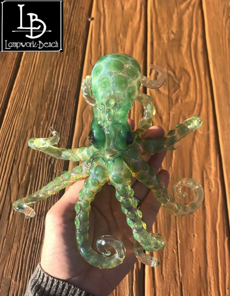 MADE to ORDER Handmade in USA Blown Glass Octopus Glass | Etsy