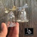 Set of 2 Clear MINI SIZE Blown Glass Christmas Bell Ornaments Handmade ...