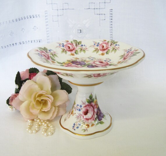Dining & Serving Home & Living Fenton Bone China Tazza Floral ...
