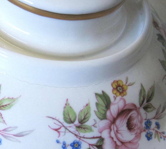 Dining & Serving Home & Living Fenton Bone China Tazza Floral ...