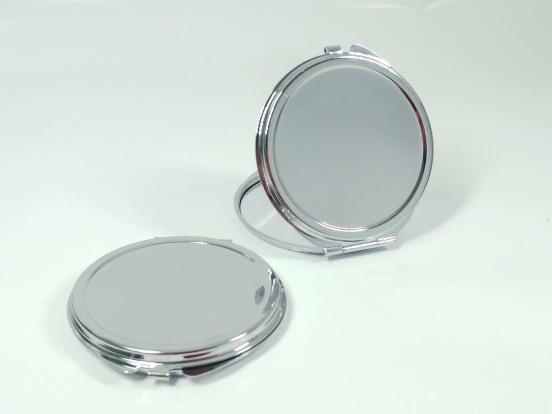 2pcs - 6cm Blank DIY Round Mirrors - Pocket Mirrors - Blank Compact ...