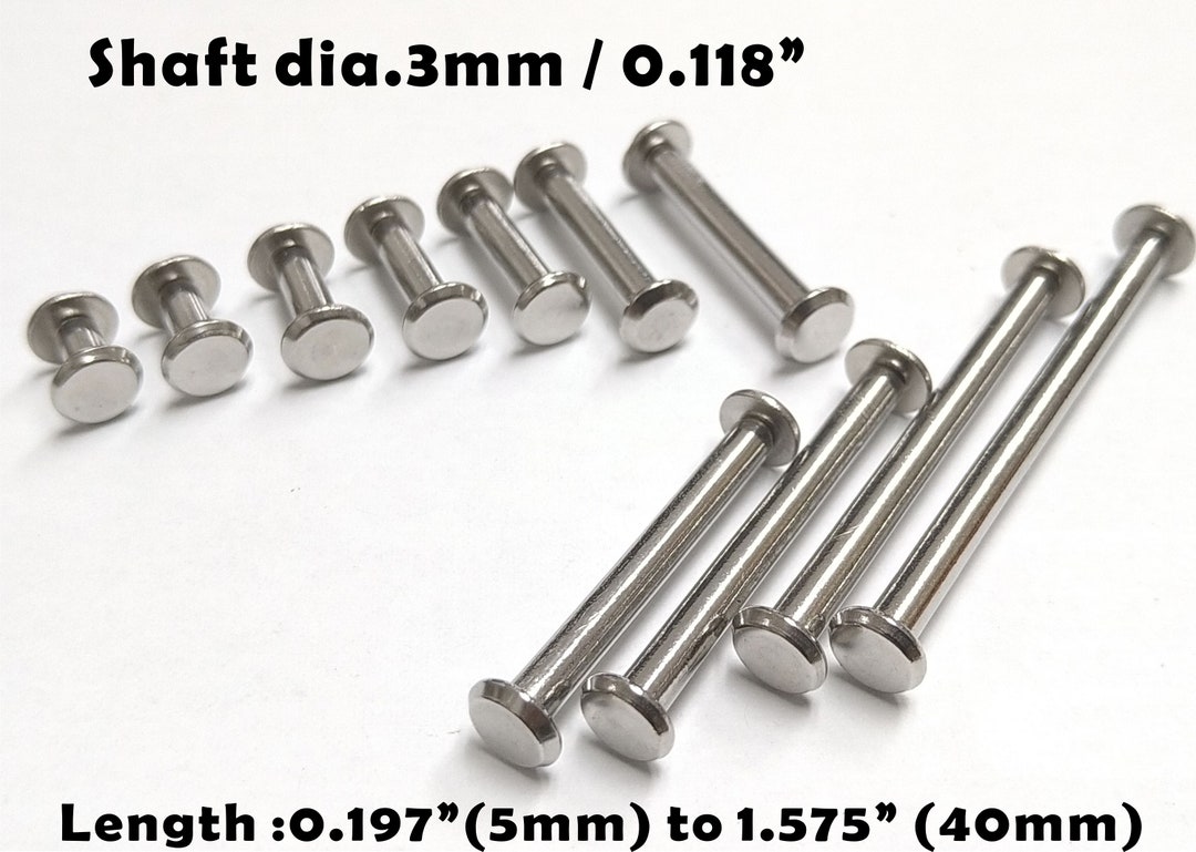Dia.0.118" / Dia.3mm - Chicago Screws , Sheath Making , Binding Barrel ...