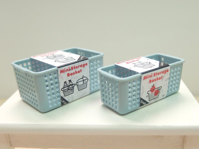 Miniature Storage Basket Set of 2pcs Miniature Trays | Etsy