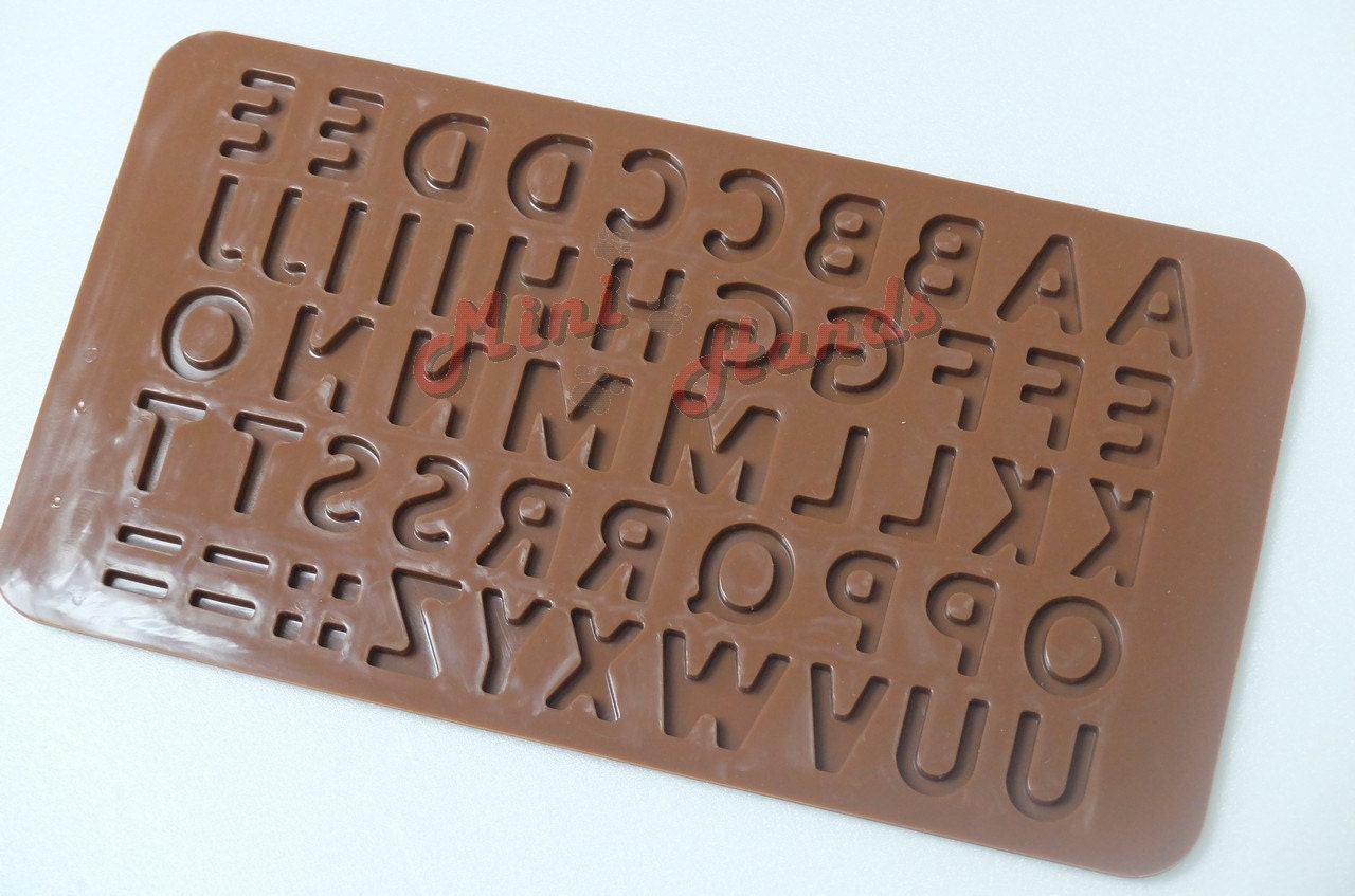 Alphabets Silicone Mold Alphabets Mold Chocolate Mold Ice Mold Cookie ...