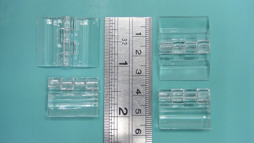 4pcs Petite charnière en plastique acrylique 1 » x 1.3 » / 25 x 33mm ...