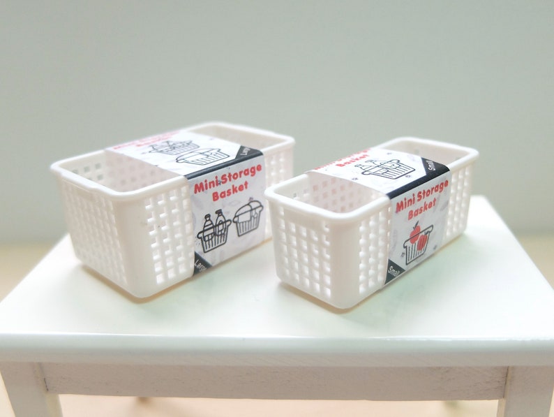 Miniature Storage Basket Set of 2pcs Miniature Trays | Etsy