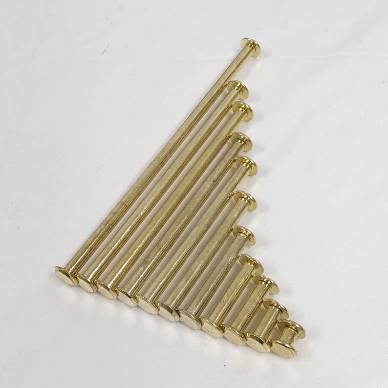 Dia.0.2 / Dia.5mm Gold Chicago Screws , Sheath Making , Binding Barrel ...