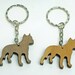 Wood Pitbull Keychain - Pit Bull Keyring - Pit Bull Keychain - Pitbull ...
