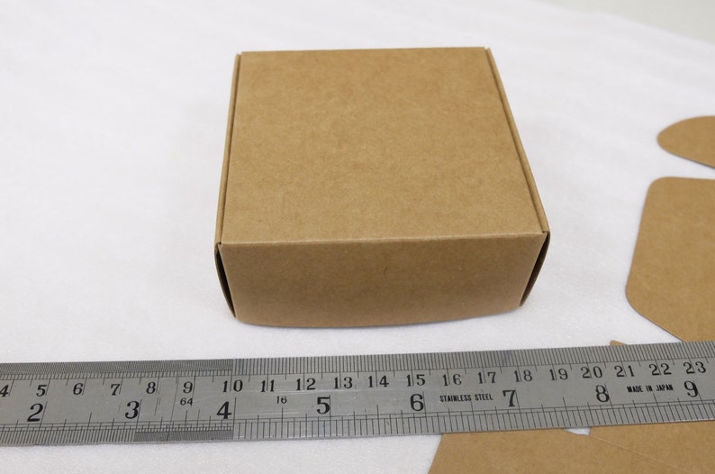 10pcs Paper Box 3.35 X 3.35 X 1.38" - Kraft Paper Box- Brown Paper Box ...