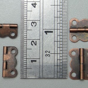 0.63"x0.512"/16x13mm - 8x Miniature Door Hinge (red Bronze #021 ...
