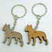 Wood Pitbull Keychain - Pit Bull Keyring - Pit Bull Keychain - Pitbull ...