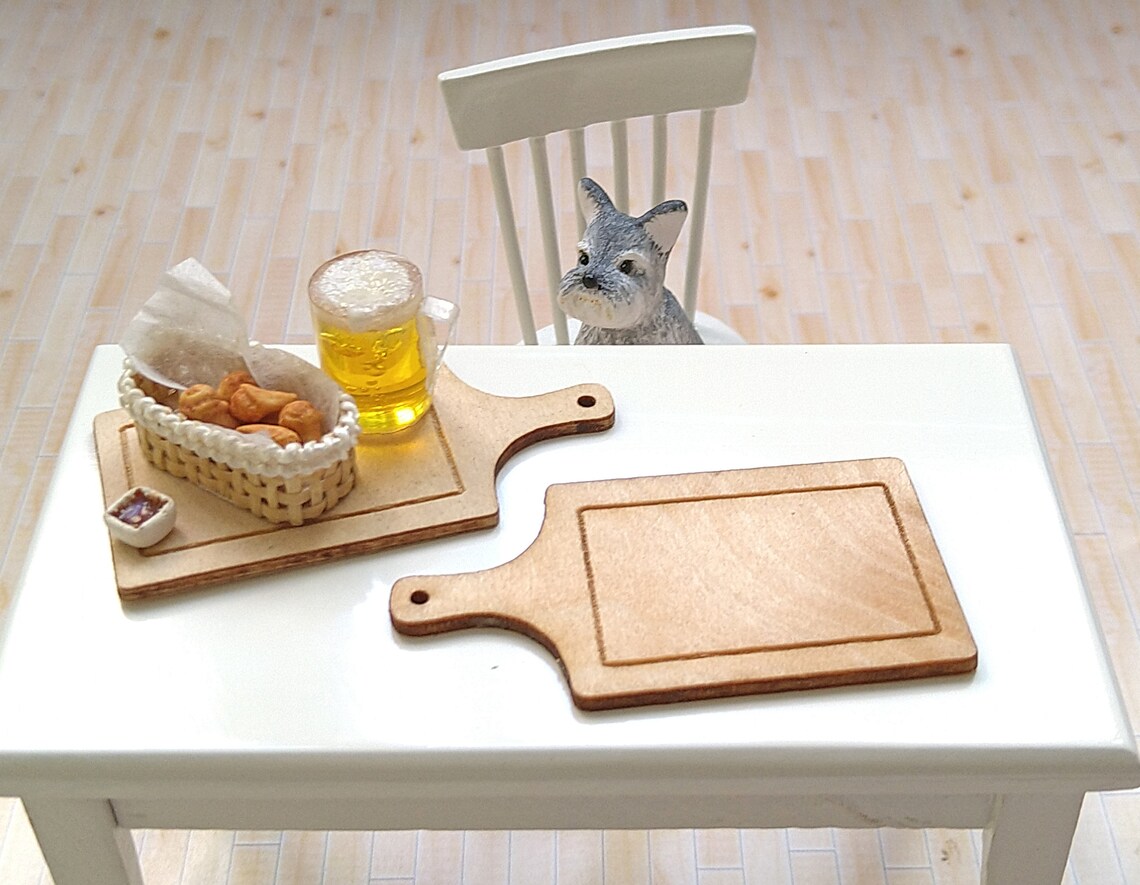 2pcs Miniature Wood Bread Board Mini Cutting Board Mini | Etsy