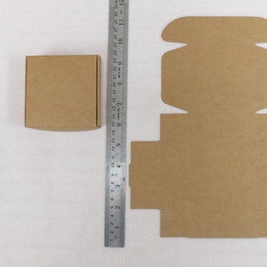 10pcs Paper Box 3.35 X 3.35 X 1.38" - Kraft Paper Box- Brown Paper Box ...