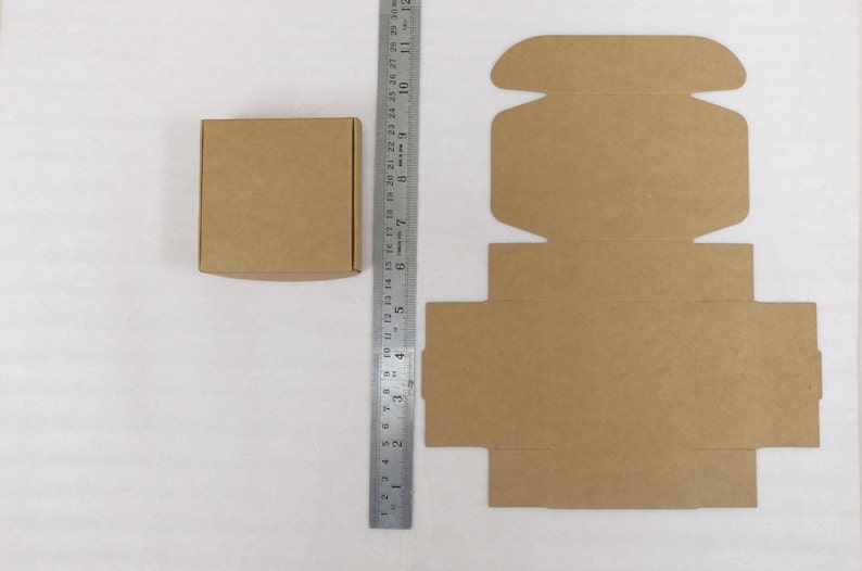 10pcs Paper Box 3.35 X 3.35 X 1.38" - Kraft Paper Box- Brown Paper Box ...